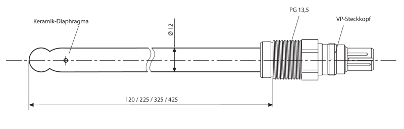 SE555 pH-Sensor | VP | 225 mm | Ex | Sterilisierbar | Für aggressive Medien