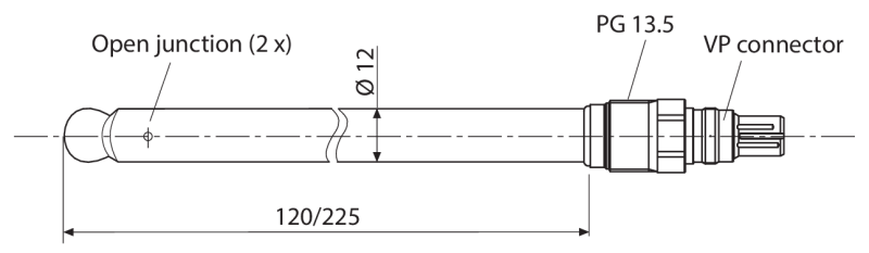 Sensor de pH SE554 | VP | 120 mm | Ex | Para medios con una resistencia iónica muy elevada